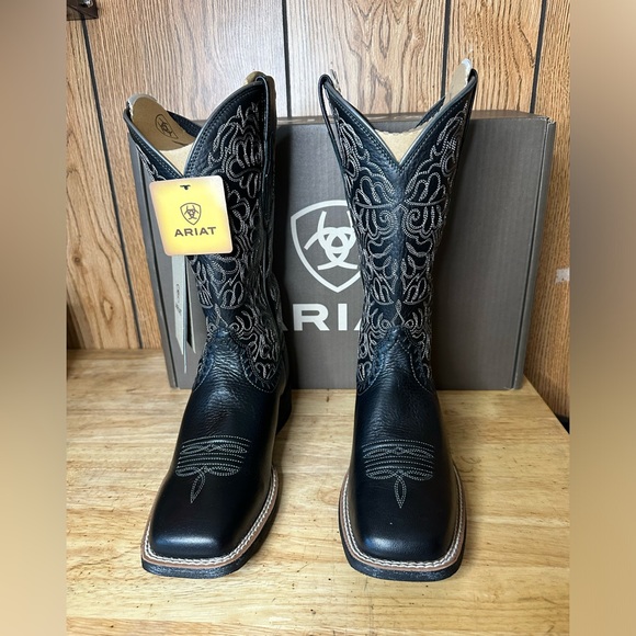 Ariat | Shoes | Ariat Ladies Round Up Remuda Western Cowboy Boots Black ...